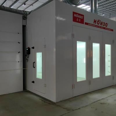 China Pollution Control Auto Car Painting Machine CE Approved Car Spray Booth With European Type Fan for sale