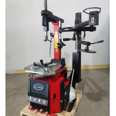 China Pneumatic Automotive Tire Changer With Right Arm Assist System Fitting Car Tyre Changer Machine Automatic Positioning Function Car Tyre Changer Free Lifting Positioning Tire Fitting Machine for sale