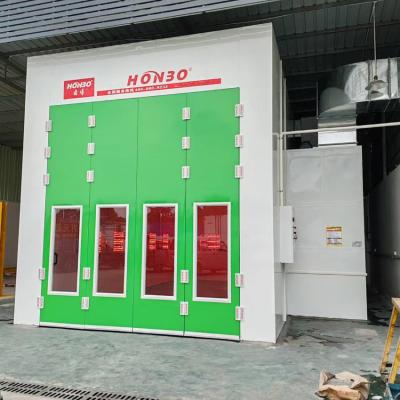 China OEM customized industrial painting booth metal powder coating spray booth 15000mm for sale