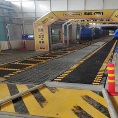 China Wash four cars simultaneously Automatic Car Washer Tunnel-Type Automated Car Wash Systems with 14 brushes for sale