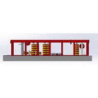 China Flatbed cable chain Automated Car Wash Equipment with 14 brushes Auto Car Wash Machine with 6 dyers for sale
