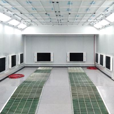 China Car Spray Booth with 300MM Basement Height Digital Control Panel and Filter Bag Intake for Automotive Painting for sale