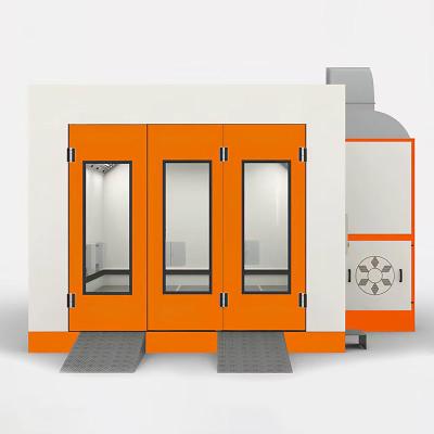 China Diesel Heating System Car Spray Booth with Filter Bag Intake Filter and 300mm Steel Structure for sale