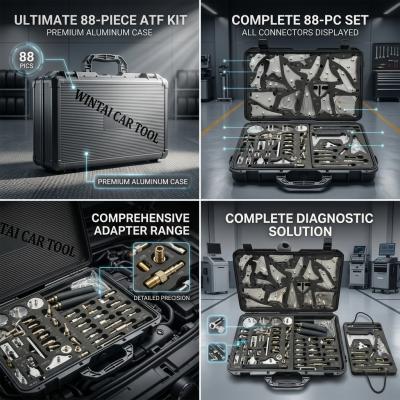 China 88-Piece Ultimate ATF Adapter Kit Full Coverage Transmission Fluid Service System with Diagnostic Tools for sale