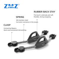 China Black Stainless Steel Swim Bungee Strap Scuba Fin Straps for Snorkeling Diving for sale