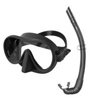 China 2024 CE Certified Single Tempered Glass Diving Gear Set for Adult Swimming Snorkel Mask Set for sale
