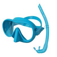 China 2024 CE Certified Single Tempered Glass Diving Gear Set for Adult Swimming Snorkel Mask Set for sale