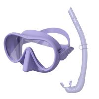 China 2024 CE Certified Single Tempered Glass Diving Gear Set for Adult Swimming Snorkel Mask Set for sale