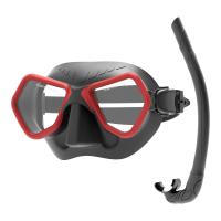 China Professional Grade Free Diving Mask and Snorkel Set with Anti-Fog Toughened Glass Lens Snorkel Mask Set for sale