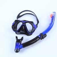 China Silicon Mouthpiece Aqua Youth Mask And Snorkel Set Dry Top System Silver for sale