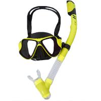 China Adult Diving Snorkel Set with Silicone Strap and Customizable Tempered Glass Mask Lens Snorkel Mask Set for sale