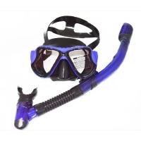 China Adult Diving Snorkel Set with Silicone Strap and Customizable Tempered Glass Mask Lens Snorkel Mask Set for sale