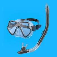 China Silicone Skirt Ladies Snorkel Set Dry Top Diving Mask Set Scuba Diving Equipment for sale