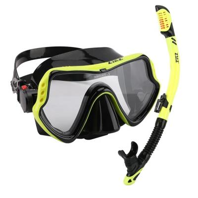 China Adult Snorkeling Goggles with Swim Mask Temper Glass and Unacceptable Optical Lense for sale