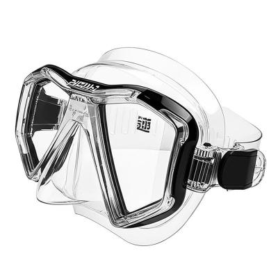 China Customized Logo Free-diving Mask Polycarbonate Frame Material for Enhanced Underwater Visibility for sale
