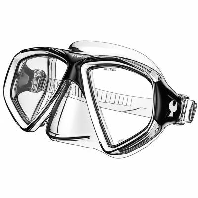 China Single Lens Freediving Goggles Polycarbonate Frame and Tempered Glass Lens for Enhanced Visibility Underwater for sale