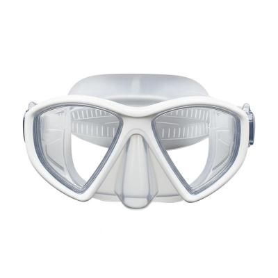China Customized Logo White Freediving Goggles for Water Transfer and Swimming for sale
