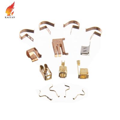 China High Precision Stamped Electrical Spring Contacts Silver Plated Finish For Switches for sale