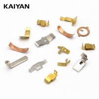 China OEM Custom Battery Contacts Precision Metal Stamping Gold Plating Nickel  Plated Copper Battery Terminals for sale