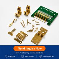 China OEM Custom Battery Contacts Precision Metal Stamping Gold Plating Nickel  Plated Copper Battery Terminals for sale
