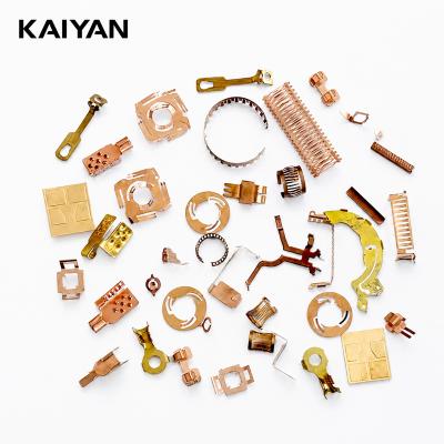 China Brass Electrical Contacts Nickel Plated Precision Phosphor Bronze Spring Contact Custom Precision Electronic for sale