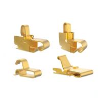 China OEM Gold Plated Spring Clip Electrical Contact Metal Stamping Parts Manufacturer for sale