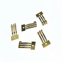 China Gold Plated Metal Spring Clip Conductive Contact Parts for PCB and Electronics for sale