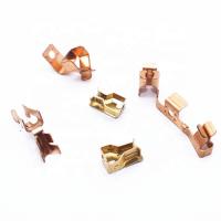 China High Elasticity OEM Custom Brass Electrical Contacts Nickel/Gold Plated Die Stamped Terminal Sheet Metal Brass Contacts for Plug for sale