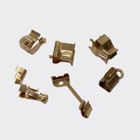 China High Elasticity OEM Custom Brass Electrical Contacts Nickel/Gold Plated Die Stamped Terminal Sheet Metal Brass Contacts for Plug for sale