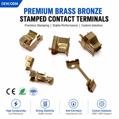 China Custom Universal Metal Accessories Switch Sockets Copper/Brass Wiring Terminals Contact Pieces Electronic Equipment Connector for sale