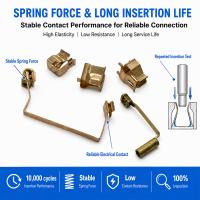 China Custom Universal Metal Accessories Switch Sockets Copper/Brass Wiring Terminals Contact Pieces Electronic Equipment Connector for sale