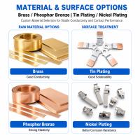 China Custom Universal Metal Accessories Switch Sockets Copper/Brass Wiring Terminals Contact Pieces Electronic Equipment Connector for sale