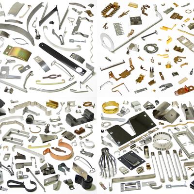 China Custom Sheet Metal Spring Clip Precision Stainless Steel Stamping Parts Gold Plated ISO9001 Certified for Electronic Equipment for sale