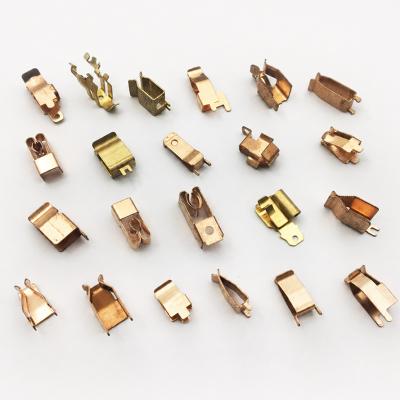 China Spring Contacts for Switch & Socket Accessories Three-Hole PCB Spring Clips Conductive Brass Springs for Universal Sockets for sale