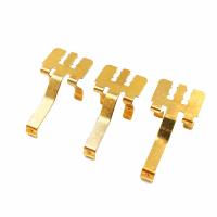 China OEM Custom Gold Plated Beryllium Copper Precision Stamped Spring Contact Clips for sale