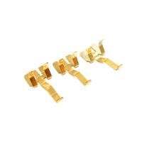 China OEM Custom Gold Plated Beryllium Copper Precision Stamped Spring Contact Clips for sale
