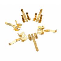 China OEM Custom Gold Plated Beryllium Copper Precision Stamped Spring Contact Clips for sale