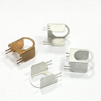 China Custom Sheet Metal Fabrication Stamped Spring Contacts Matte Bright Tin Plated Phosphor Bronze Spring Clips for sale