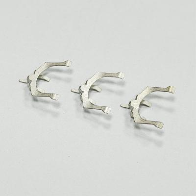 China Stamping Sheet Metal Spring Clip Precision Stainless Steel Stamping Parts Gold Plated ISO9001 Certified for Electronic Equipment for sale