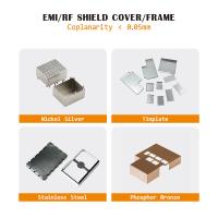 China Custom RF Shielding Cover with Laser Engraved Pattern EMI RFI Shielding Can for PCB Electronic Communication Devices for sale