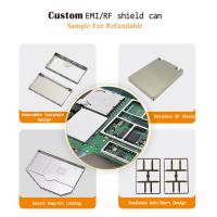 China Customized Nickel Silver RF Shields Stamping PCB EMI Shielding Covers One Piece Two Piece Design for Circuit Board Soldering for sale