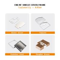 China Custom Stamping Nickel Silver RF Shields for PCB Soldering EMI Interference Shielding One Piece and Two Piece Metal Cans Factory for sale