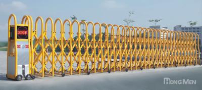 China Power Coating Trackless Auto Electric Folding Gate For Exterior Stadium for sale