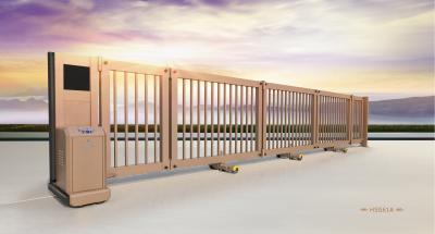 China Automated Telescopic motorised sliding gate With Anti- Climb Photo Cell for sale