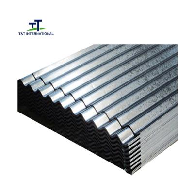 China Beautiful Appearance Galvanised Corrugated Roofing Sheets Metallic Color Fast Construction for sale