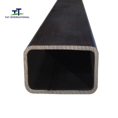 China 60*40 Polished Rectangular Metal Pipe , Rectangular Box Section With Punch Hole for sale