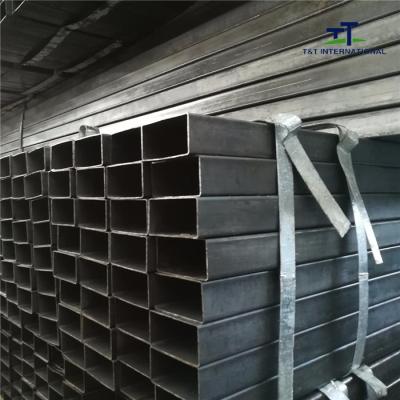 China Threaded Cut Thin Wall Rectangular Tubing , Rolled Hollow Section Plain End for sale