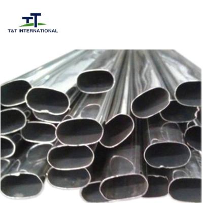 China Chrome Oval Steel Pipe Clean Rounded Lines Durable For Architectural Purposes for sale