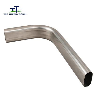 China Hot Dipped Chrome Oval Steel Pipe  Furniture Black Bright Color For Mechanical Engineering for sale