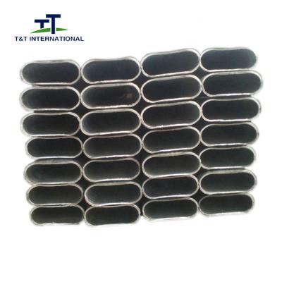 China Curtain Wall Oval Steel Tubing Simple Structure OD 50mm X10mm  28mm X70mm for sale